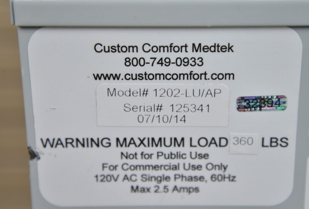 Custom Comfort Medtek 1202-LU/AP Phlebotomy Chair with Foot Pedal ...