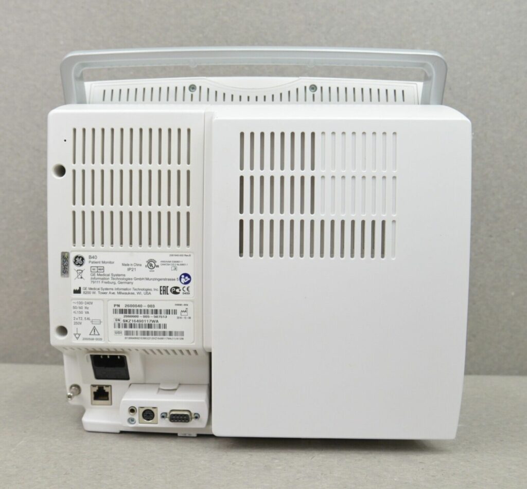 GE B40 Bedside Patient Monitor 2600040-003 W/ SpO2, Temp, ECG, & NiBP ...