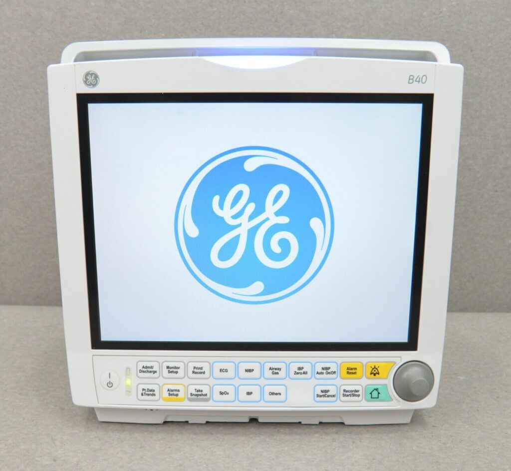 GE B40 Bedside Patient Monitor 2600040-003 W/ SpO2, Temp, ECG, & NiBP ...
