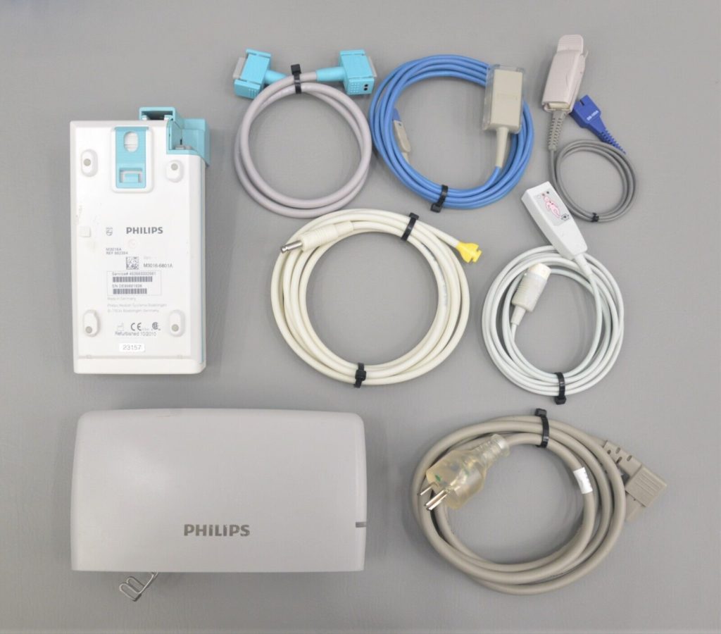 Philips IntelliVue X2 M3002A Monitor 865039 E.C.G. NBP w/ M3016A Module ...