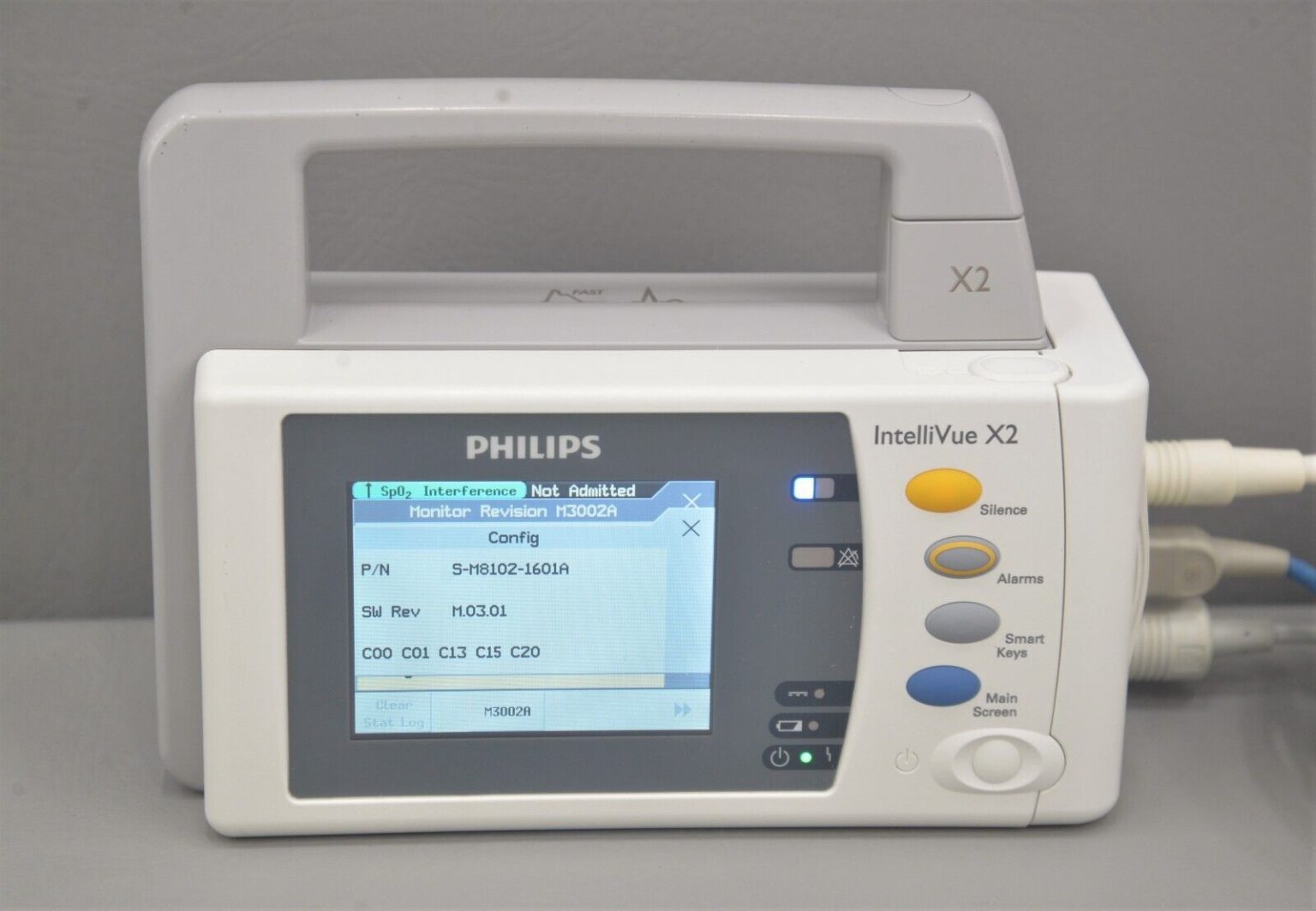 Philips IntelliVue X2 M3002A Monitor 865039 E.C.G. NBP w/ M3016A Module ...