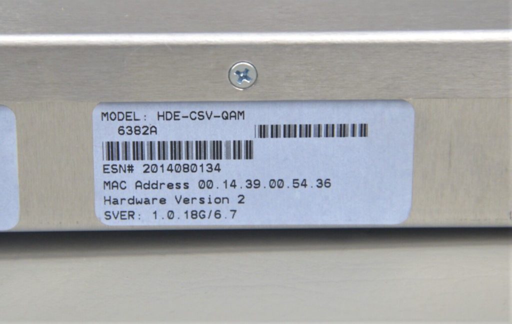 Blonder Tongue HDE-CSV-QAM High Definition Single Channel MPEG-2 ...