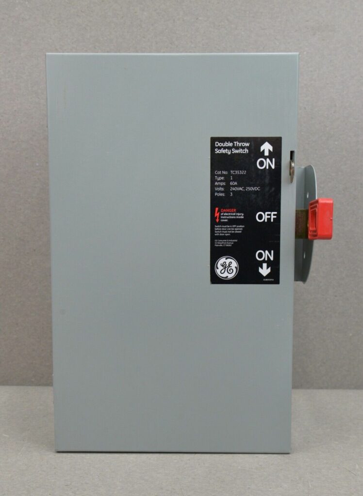 GE Indoor Enclosure General-Duty Double Throw Safety Switch TC35322 60A ...