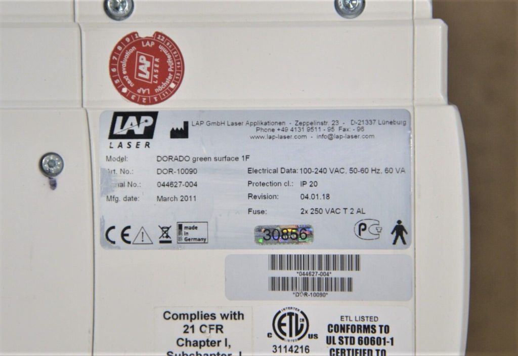 LAP Laser Dorado Green Surface 1F Axis A B X Laser Positioning System ...