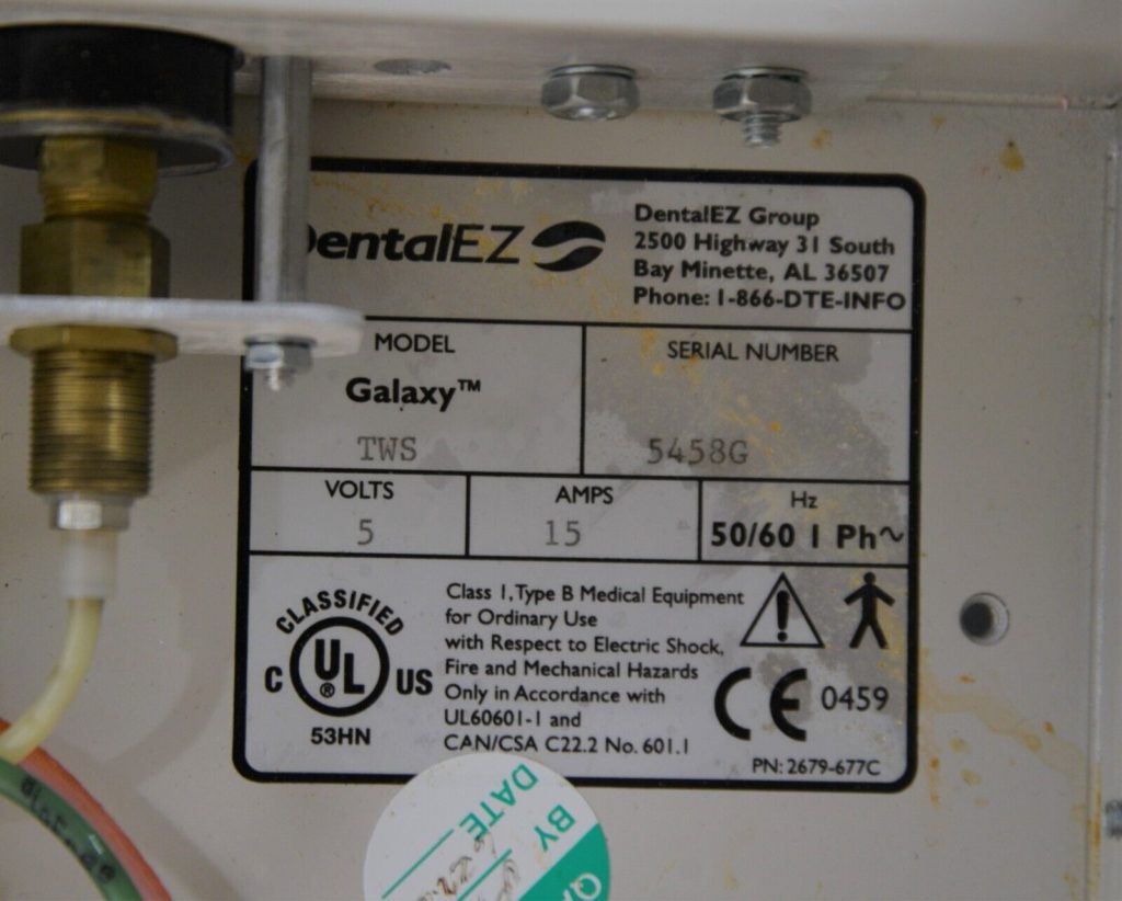 Pelton & Crane Galaxy TWS DentalEZ Rear Delivery Unit with Arm Mount ...