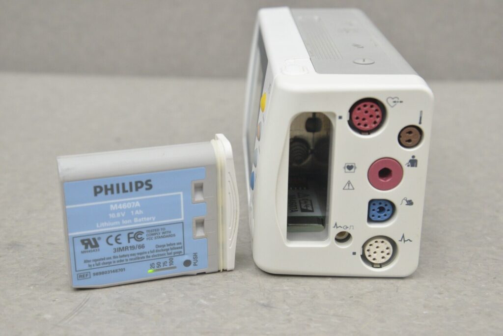 Philips IntelliVue X2 Portable Patient Monitor M3002A DOM 2009 w/ Philips M4607A Lithium Ion ...