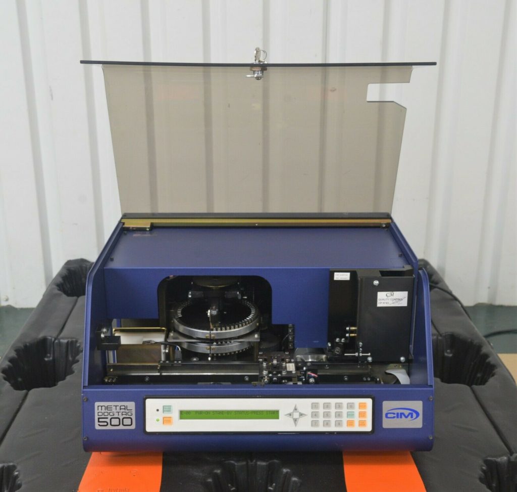 CIM Card Imaging Master MDT 500 Metal Dog Tag Embosser 2004 Model ...