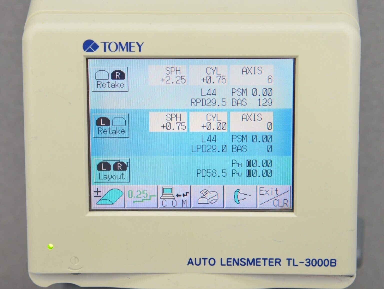 Tomey TL-3000B Automated Lensometer – Rhino Trade LLC