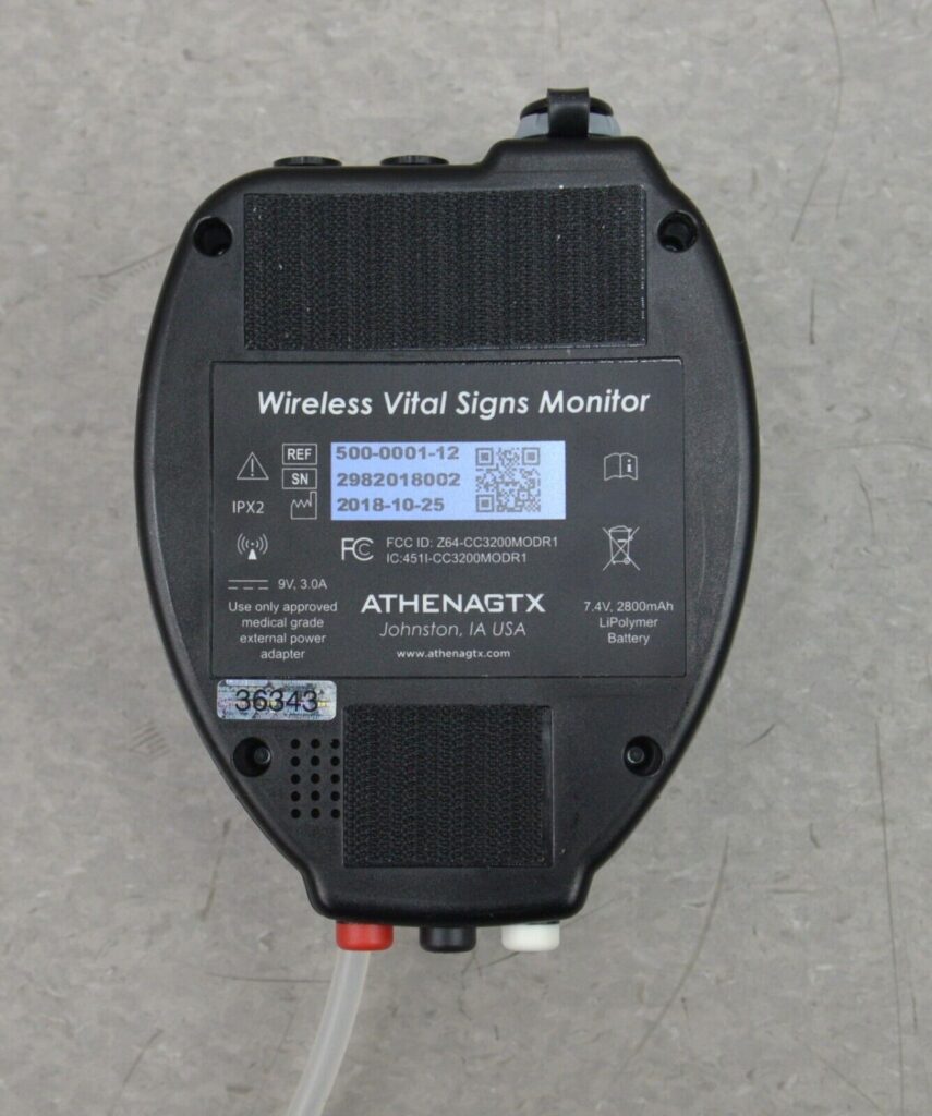 Athena GTX Wireless Vital Signs Monitor WVSM W/ SpO2, NiBP, & ECG 3 ...
