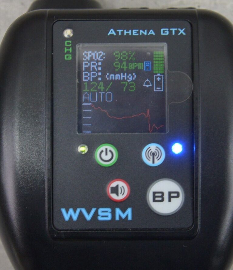 Athena GTX Wireless Vital Signs Monitor WVSM W/ SpO2, NiBP, & ECG 3 ...