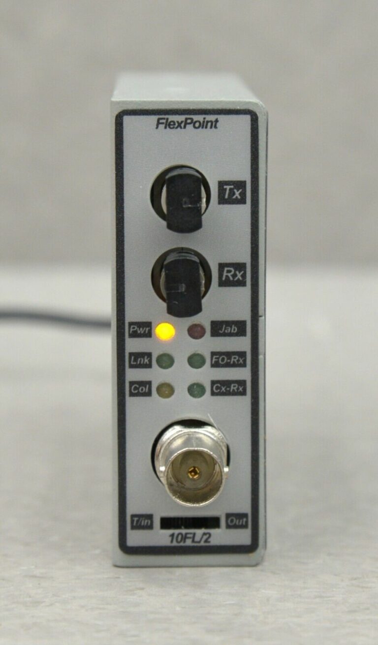 Black Box FlexPoint 10FL/2 Fiber to Coax Converter LMC211A-MM 9V DC ...