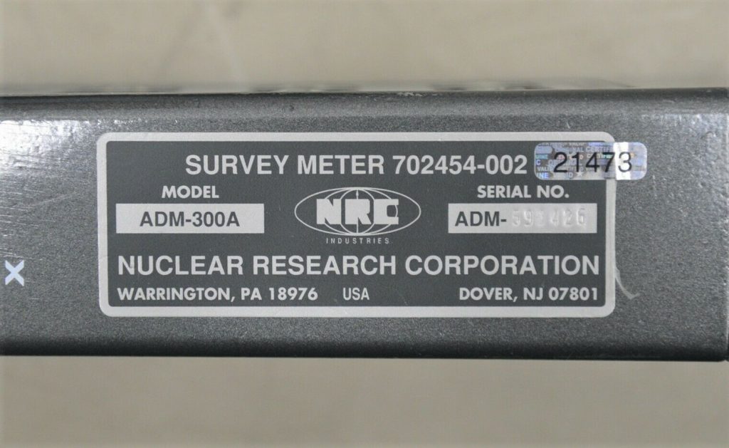 Canberra NRC ADM300 Multi-Function Survey Meter Geiger Counter Radiac ...