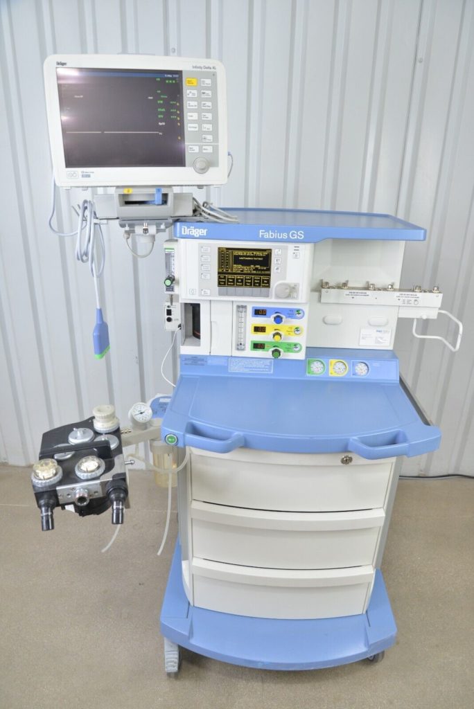 Drager Fabius Anesthesia Machine 8604700-47 MS18596 Infinity Delta XL ...