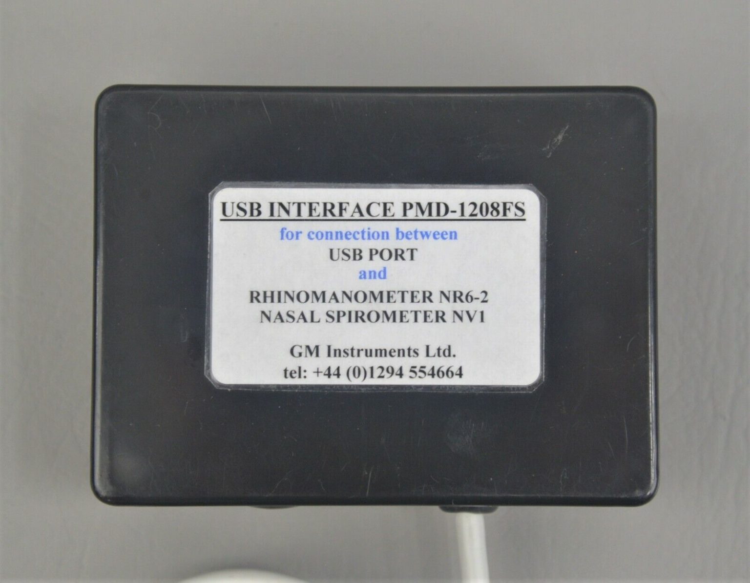 GM Instruments NR6 Rhinomanometer Anterior/Posterior Rhinomanometry ...