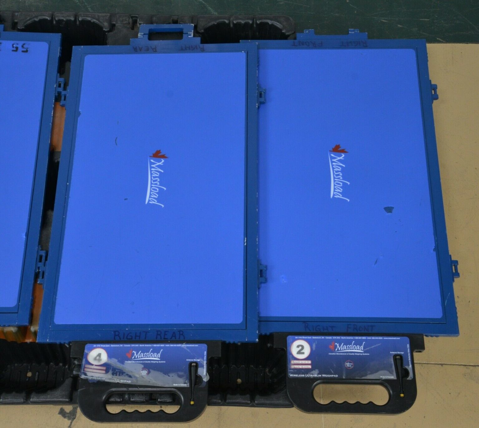 Massload Wireless Ultraslim Wheel Load Scale Pads 40,000 lb Capacity ...