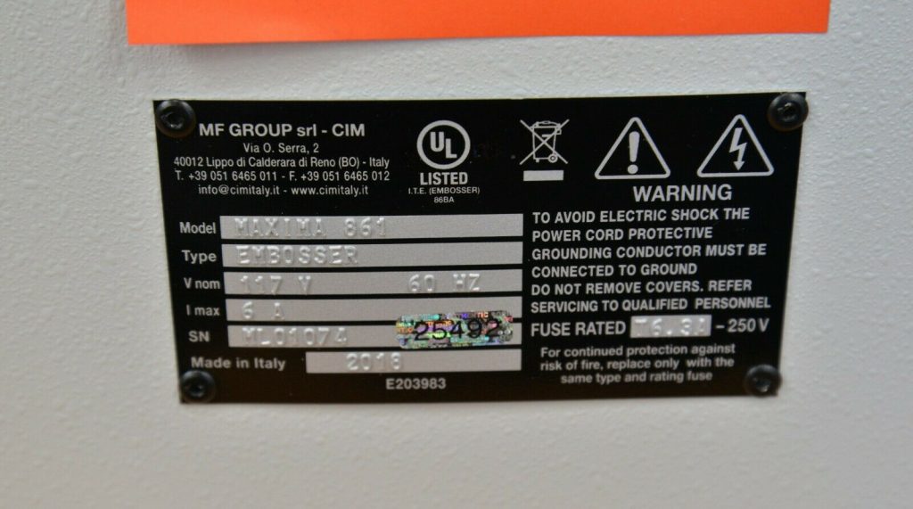 New CIM Maxima 861 Plastic Card Embosser Embossing Machine – Rhino ...