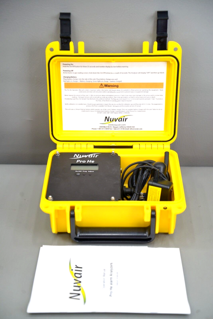 Nuvair Pro He Alarm Helium O2 Analyzer Case Mounted – Rhino Trade LLC