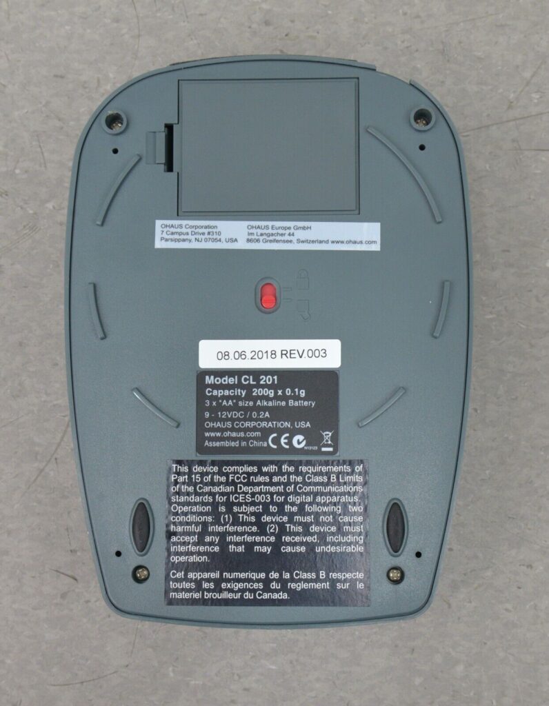 Ohaus CL201 CL Series Portable Compact Scales 200g x 0.1g – Rhino Trade LLC