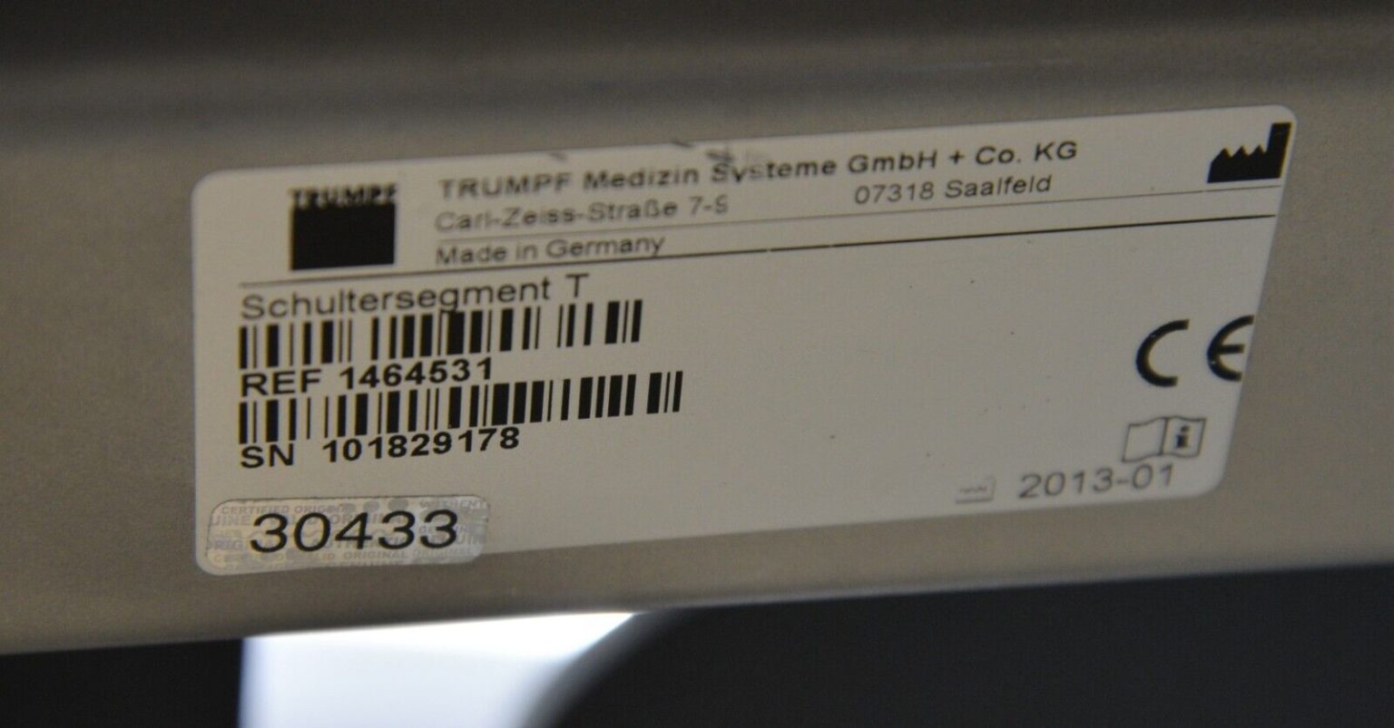 Trumpf Docking Trolley Extension Unit REF 1504926 with Helmet – Rhino ...