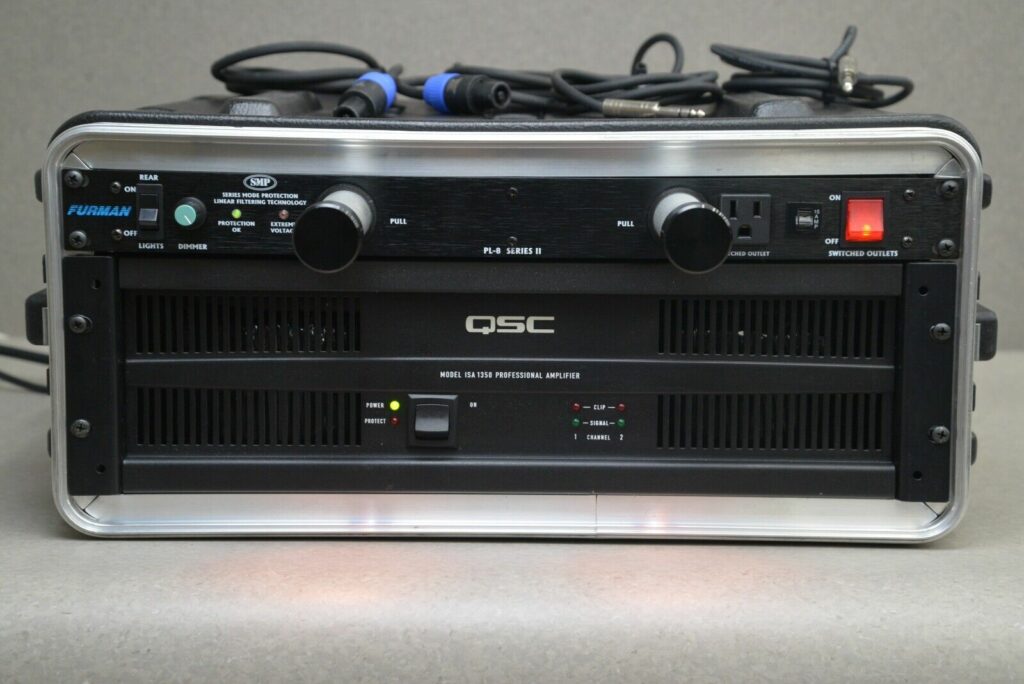 QSC ISA1350 Professional Amplifier & Shure BETA 87C Model ULX2-J1 ...
