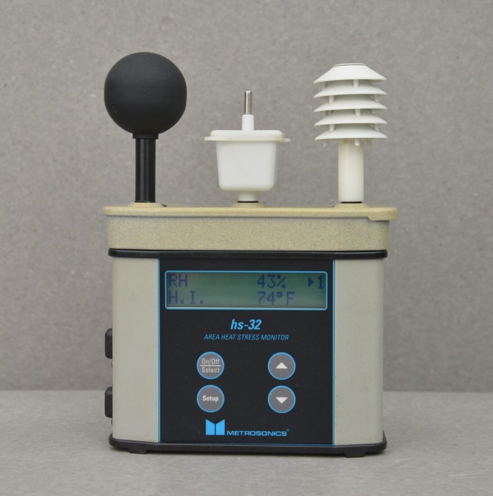 Quest Metrosonics hs-32 Area Heat Stress Monitor Thermal Environment ...