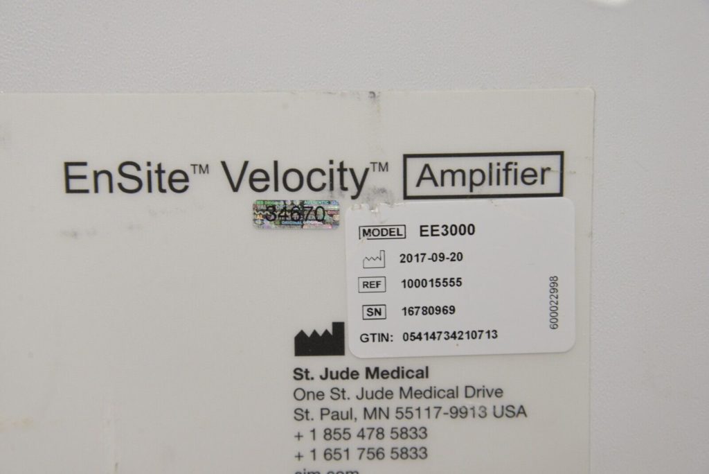 St. Jude Medical Ensite Velocity Amplifier EE3000 Cardiac Mapping for ...